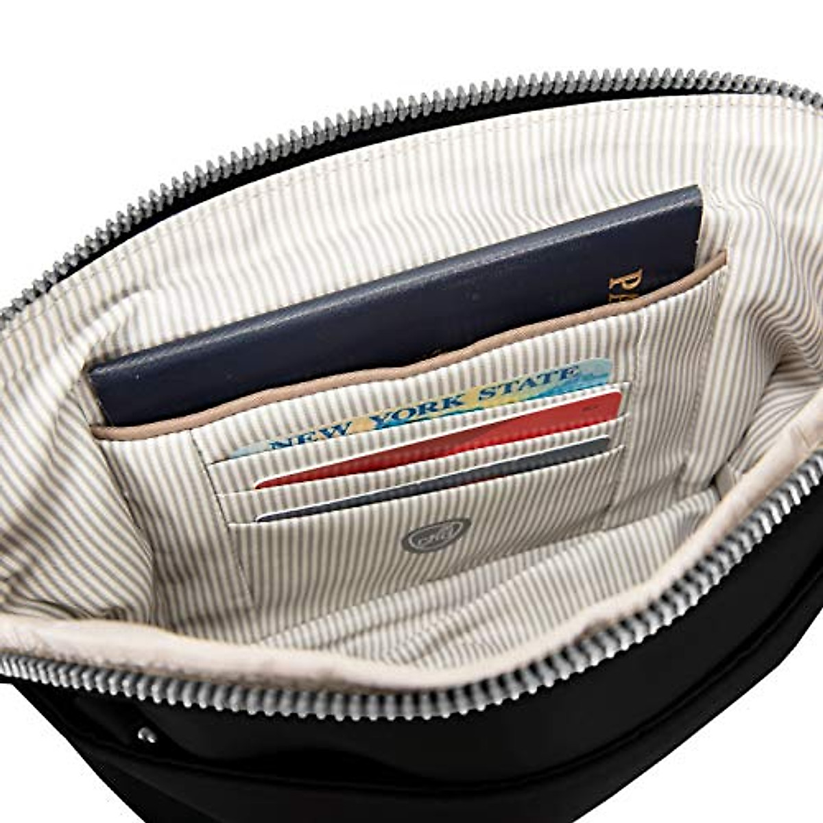 Travelon Women's Anti-Theft Tailored Convertible Crossbody Clutch, Onyx, One Size