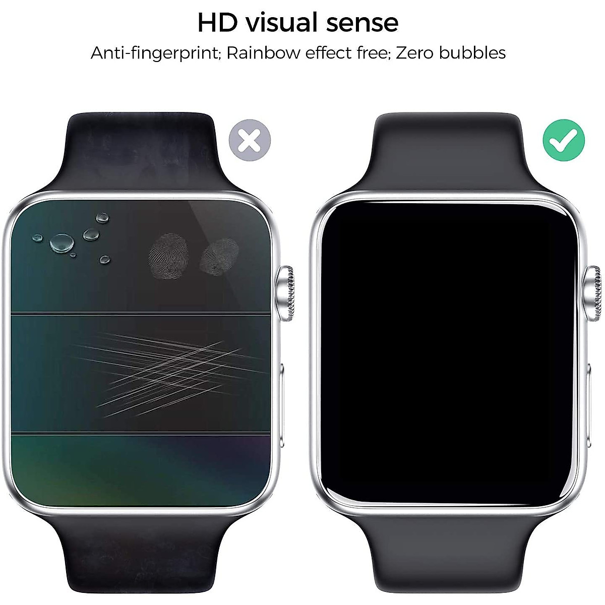 [3 Pack] for Apple Watch Screen Protector 44mm Series 6/SE/5/4 Screen Protector Full Coverage Anti-Scratch and Anti-Fingerprint Bubble-Free for Apple Watch 44mm HD Screen Protector (Transparent)