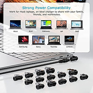 Belker 90w Universal Laptop Charger AC Adapter for Hp Dell Toshiba IBM Lenovo Acer Asus Samsung Sony Fujitsu Notebook Ultrabook with 5V 2A Fast Charging USB Port