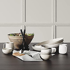 18 Pack Large Black Mixing Heavy Duty Disposable Plastic Serving Spoons Utensils Set - 10" Big Heavy Weight Reusable Cooking Plasticware for Party Buffet Catering Hard Silverware for Salads Sauses