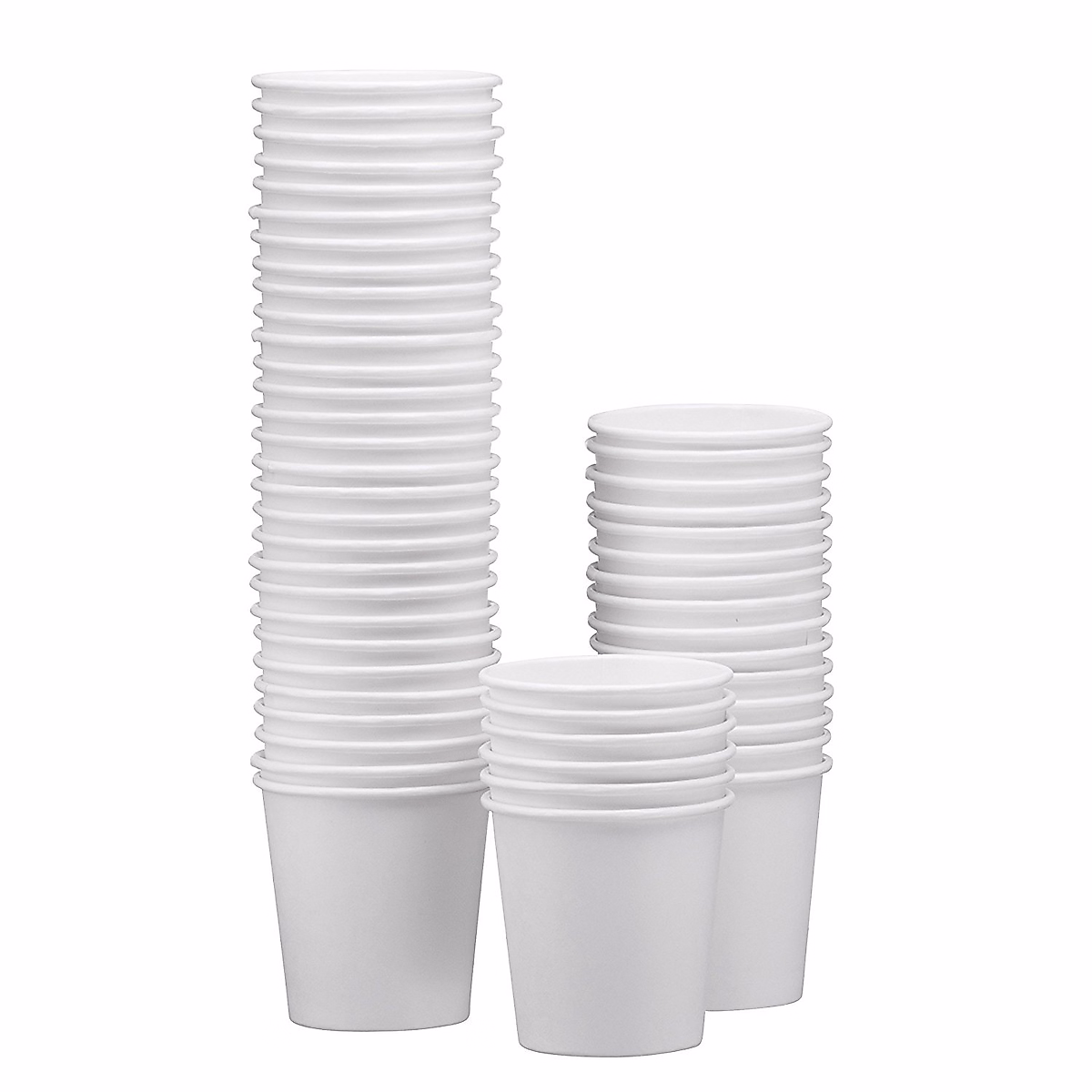 NYHI 100 Pack 16 oz White Paper Disposable Coffee Cups Hot Cold Beverage Drinking Cup for Water Juice Espresso Tea Ideal for Water Coolers Party
