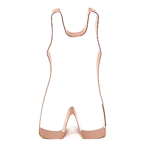 Wrestling Singlet Cookie Cutter 5 X 2.5 inches - Handcrafted Copper Cookie Cutter by The Fussy Pup