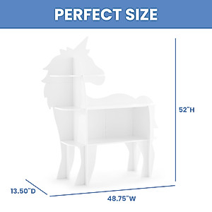 Delta Children Unicorn Bookcase - Greenguard Gold Certified, White