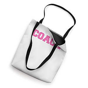 Hot Pink Lettered Coaches Tote Bag
