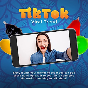 Funtasty Fruit Squeezable Jellies - 40 Count Jar - Tik Tok Candy - Assorted Flavors