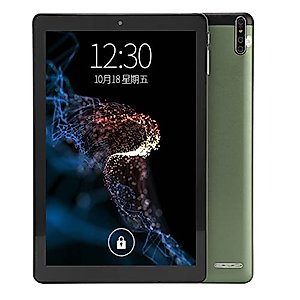 Tablet PC HD 100-240V Green 10.1 Inch Front 5MP Back 13MP for 11.0 for Reading (US Plug)