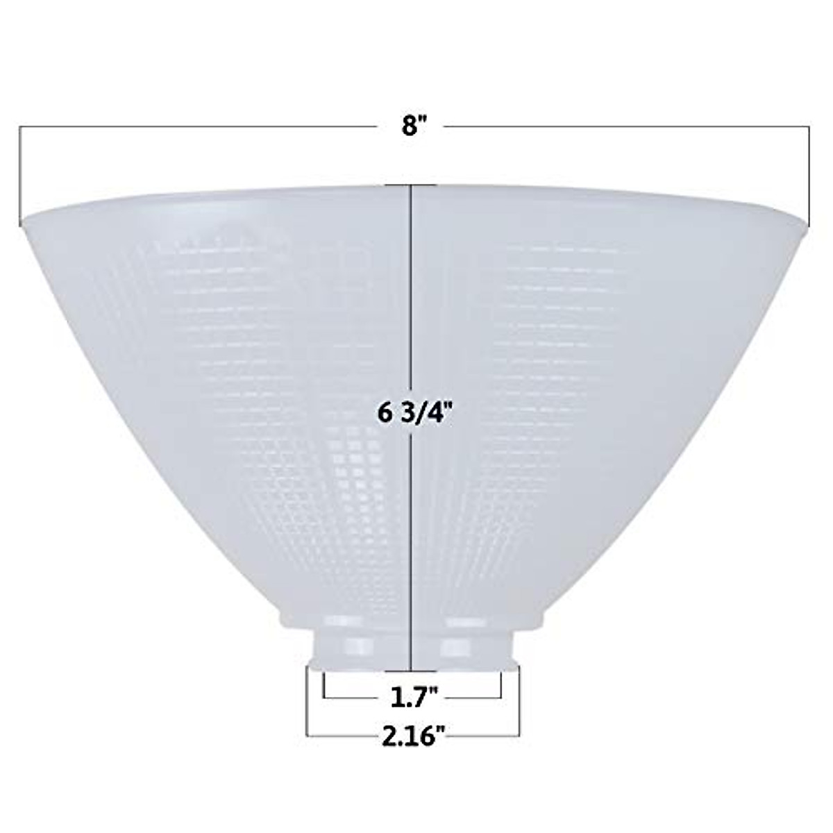 Satco 8 Inch Diameter Reflector-Type IES Replacement Shade for Stiffel