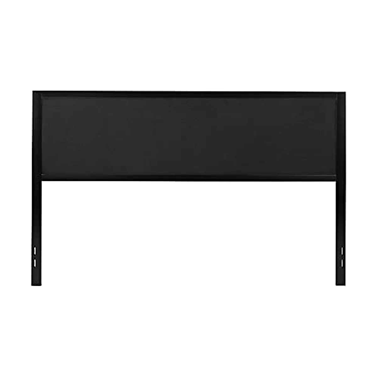 Flash Furniture Melbourne Metal Upholstered King Size Headboard in Black Fabric