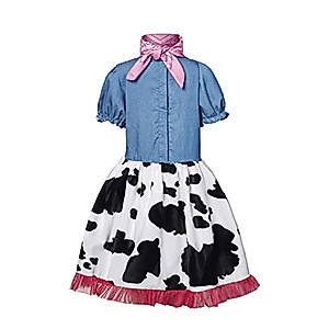 LMYOVE Cowgirl Halloween Costume (Medium, Pink)