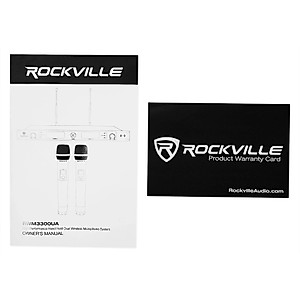 RockvilIe RWM3300UA Dual Handheld Microphones for Church Sound Systems