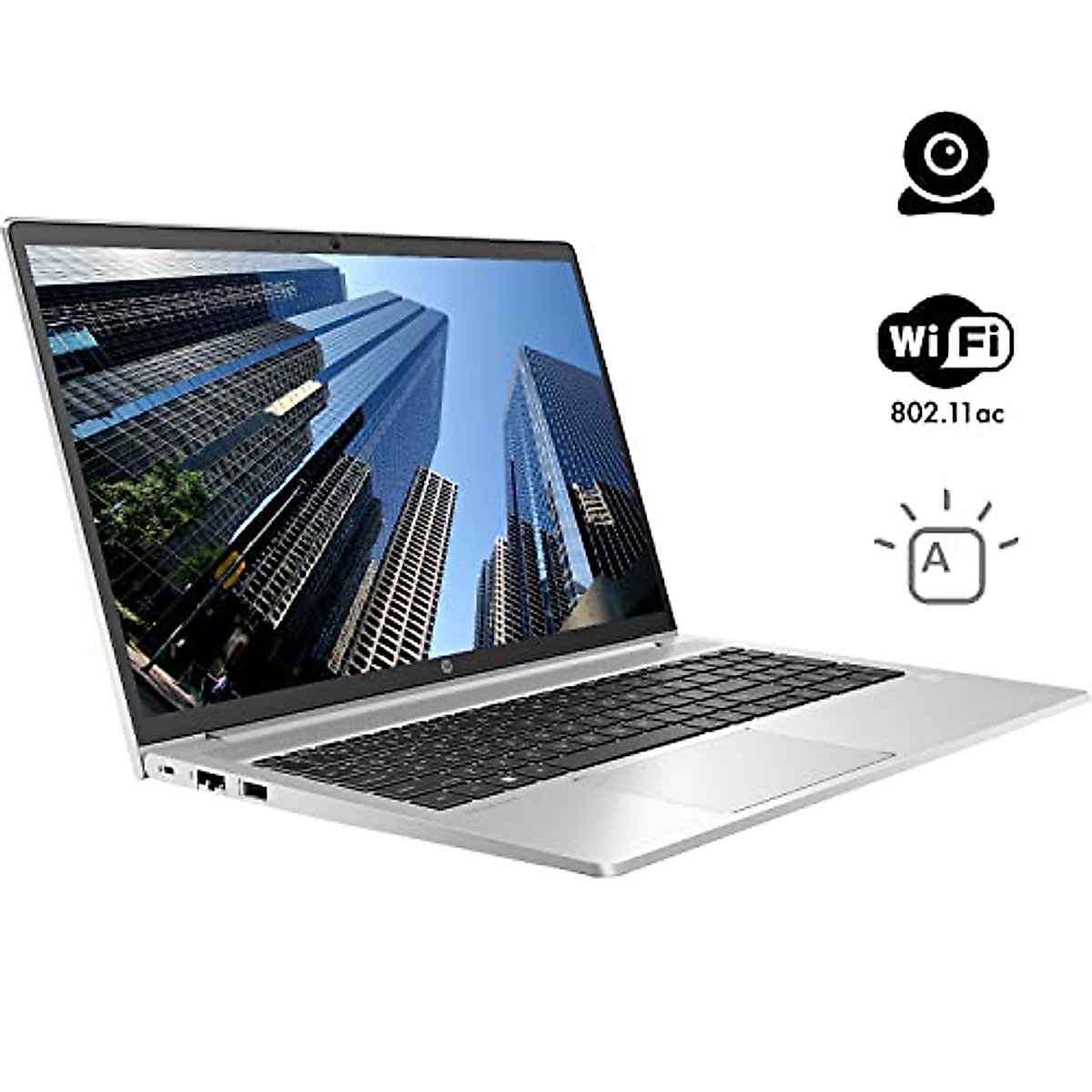 HP ProBook 450 G8 Business Laptop, 15.6" FHD IPS Display, Intel Core i5-1135G7 Quad-Core Processor, 16GB DDR4 RAM, 512GB PCIe SSD, Webcam, HDMI, Backlit Keyboard, RJ-45, Wi-Fi, Windows 11 Pro, Silver