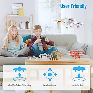 Powerextra Pro Easy Drone for Kids, RC Mini Drone with LED Light, RC Quadcopter Indoor, Altitude Hold, 3D Flip, Auto Rotation, One Key Start/Land, 2 Batteries, Great Gift for Boys & Girls 8+
