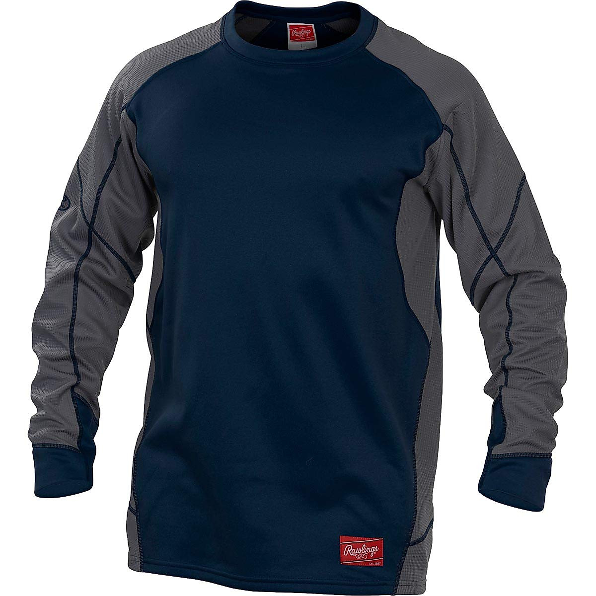 Rawlings Adult Dugout Fleece Pullover Series, Navy, X-Large