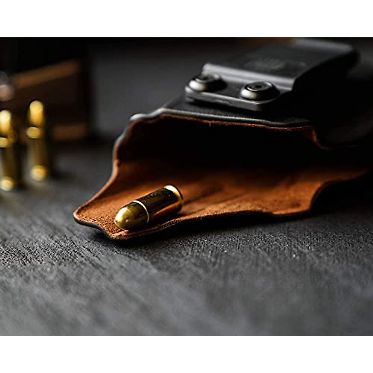 Gears and Barrels Kydex Leather Holster for Taurus GX4 - IWB Concealed Carry with Adjustable Retention and Leather Lining - Right Hand