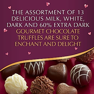 Lindt Assorted Gourmet Chocolate Candy Truffles, Valentine's Day Box of Assorted Chocolate, 6.8 oz.