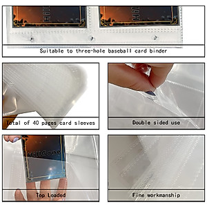 HillGone 320 Pockets Trading Card Sleeves, 4 Pockets Card Storage Album Pages Photocard Sleeves