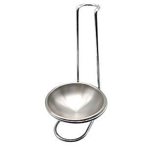 Stainless Steel Spoon Rest Holder,Long Handle Vertical Saving Soup Ladles Holders Ladle Rest Soup Ladle Holder