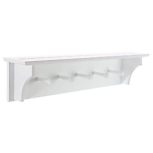 Kiera Grace 1-tier Kieragrace Traditional Floating-Shelves, 24 x 4.5 x 5.5 inches, White