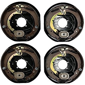 eCustomhitch Four 12"x2" Electric Brake Trailer Self Adjusting Backing Plates 2 Left 2 Right