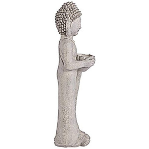 John Timberland Standing Buddha Asian Outdoor Statue 32" High Sculpture for Yard Garden Patio Deck Home Entryway Hallway