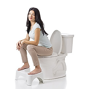Squatty Potty The Original Bathroom Toilet Stool, 7 inch and 9 inch, White, (Pack of Two)