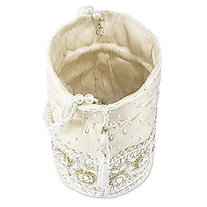 Aheli Indian Potli Bags for Women Evening Bag Clutch Ethnic Bride Purse with Drawstring (P46W)