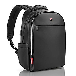 all4way Premium Laptop Backpack for Women Men - USB Quick Charge RFID 17"- Swiss Design Anti-Theft, Waterproof with Rain Cover for Business Travel College - Durable & Soft 1680d Polyester