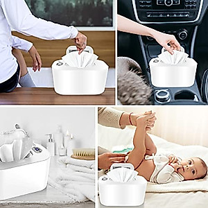 Wipe Warmer with Digital Display,Large Capacity Wipes Dispenser, 3 Modes of Temperature Heating Control,Warms Quickly and Evenly, Comfort and Safety for Baby（White）
