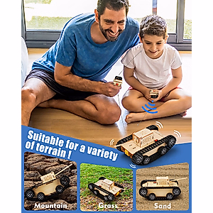 2 in 1 STEM Model Car Kits, 3D Wooden Puzzles, Education Science Experiment Kits, DIY Remote Control STEM Projects Building Toys, Gifts for 8, 9, 10,11,12 Year Old Boys and Girls