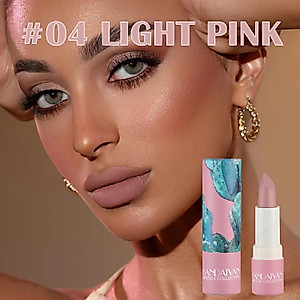 2 Colors Nude Matte Lipstick,Summer Nudes Velvety Paper Tube Lip Gloss Makeup Set,24 Hour Superstay Long Lasting Waterproof Non-Stick Cup Not Fade,Nude Lipstick Set for Women