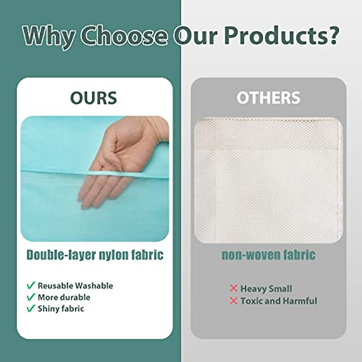 2 Pack Hanging Closet Organizer and Storage, Underwear Sock Bra Leggings Organizer Hanging Bags, Hanging Wardrobe Clothes Organizer with Dual Sided 10 Mesh Pockets and 2 Metal Hooks Cnzodiac