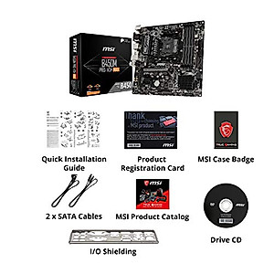 MSI ProSeries AMD Ryzen 2ND and 3rd Gen AM4 M.2 USB 3 DDR4 D-Sub DVI HDMI Micro-ATX Motherboard (B450M PRO-VDH Max)