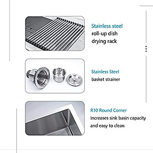 33 Kitchen Sink Drop In Double Bowl - Lordear 33"x22" Kitchen Sink Stainless Steel 16 Gauge Topmount Double Bowl 60/40 Kitchen Sink