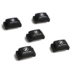 GUITARX X142 - Headstock Rubber Guitar Pick Holder (5-Pack) Pickholder For Guitar, Bass, Ukulele, Banjo And Mandolin - Placed Between 3rd and 4th Strings on Head Stock