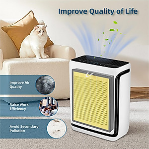 Vital 200S Absorber Air Purifier Replacement Filter Compatible with LEVOIT Vital 200S Air Purifiers, 3-in-1 H13 Grade True HEPA Filter Replacement