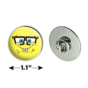 SpongeBob Nerd Face Metal 1.1" Tie Tack Hat Lapel Pin Pinback