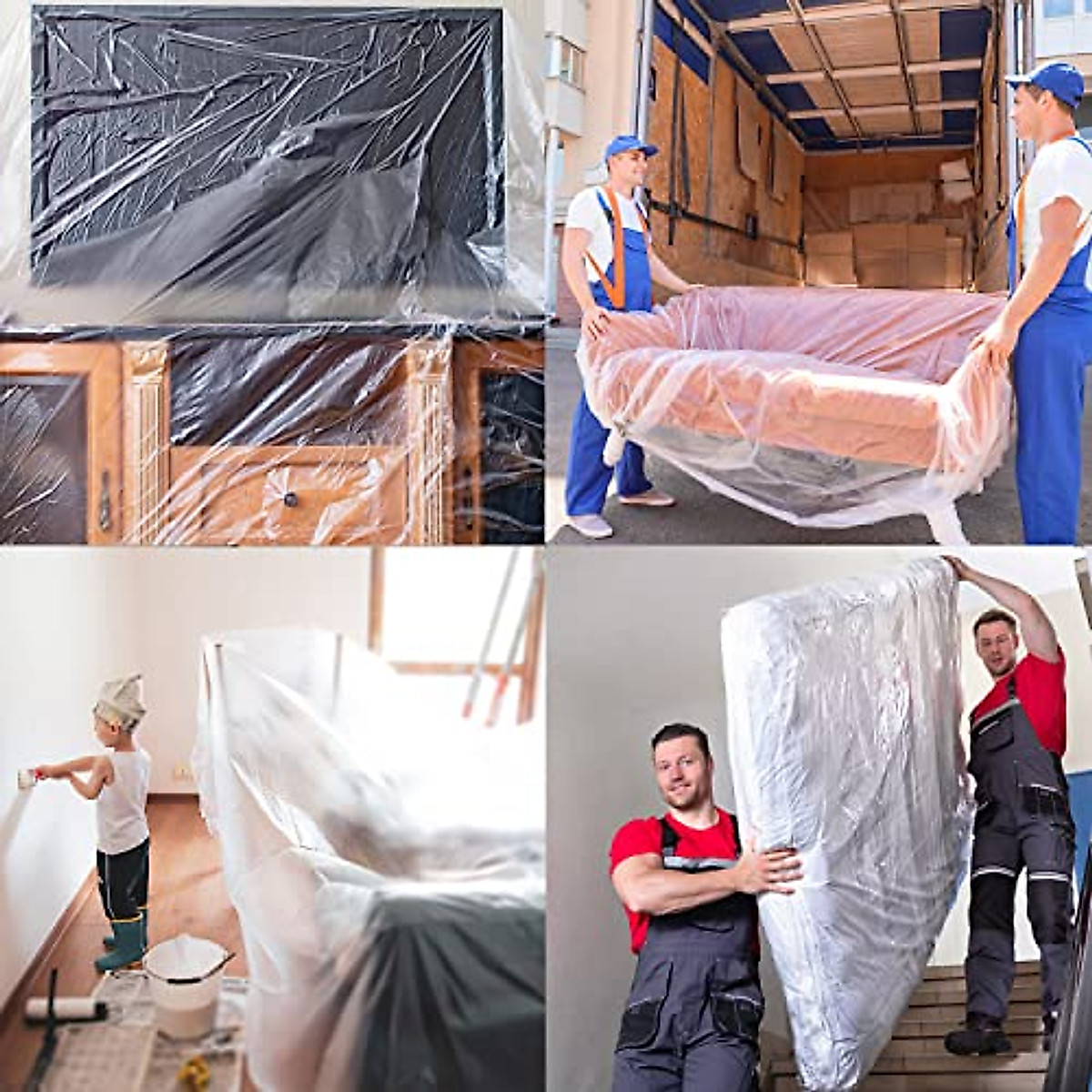 Mattress Bags for Moving, [1-Pack] Twin Size Mattress Storage Bag - 6 Mil Heavy Duty Waterproof Mattress Cover Protector for Storage and Disposal - 54 x 96 Inch