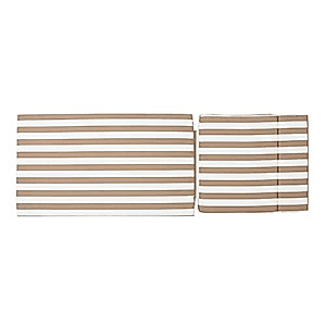Christopher Knight Home Salem Outdoor Water Resistant Chaise Lounge Cushion, Brown And White Stripes, 79.25" L x 27.50" W x 1.50" H