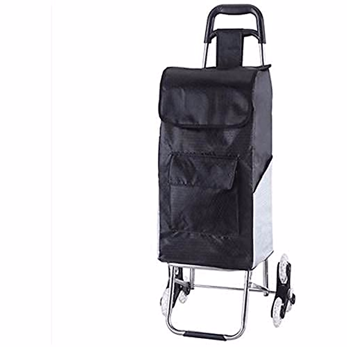 Shopping Trolley on Wheels Multi Function Shopping Cart Fashion Folding Portable Luggage Small Trailer Labor-Saving Large Capacity Stainless Steel Rod Storage Hand Trucks,B ,
