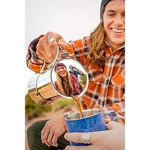 GSI Outdoors 6 Cup Stainless Steel Moka Stovetop Espresso Coffee Pot for Camping, Travel and Cabin