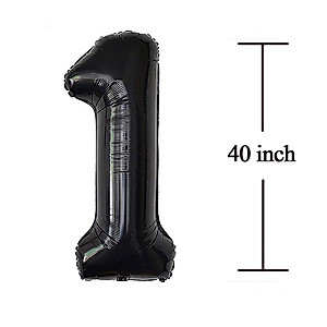 21 Number Balloons Black Big Giant Jumbo Big Large 21 Foil Mylar Helium Number Balloons Black 21st Birthday Party Anniversary Events Decorations for Men