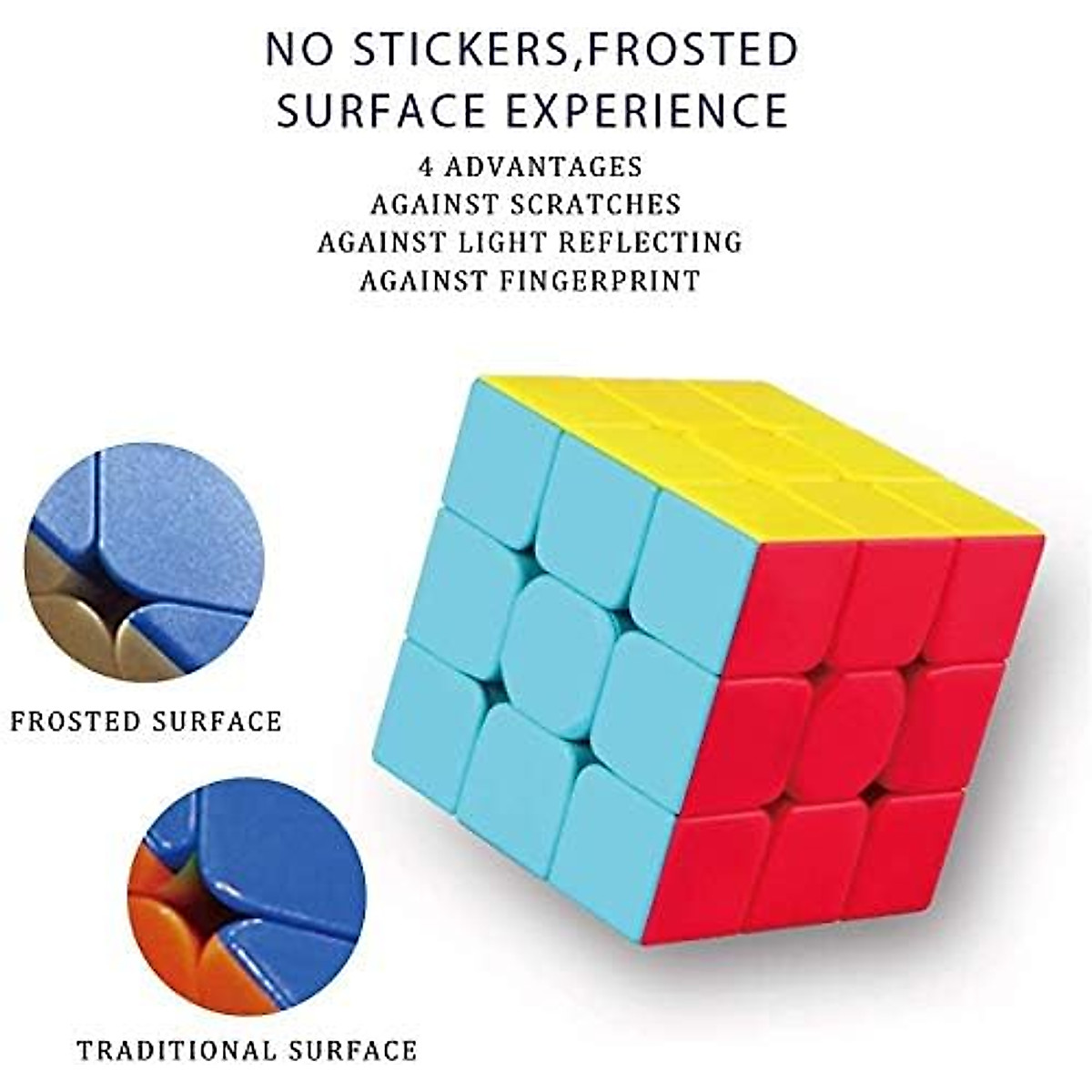 QY Toys Warrior W Speed Cube 3x3- Stickerless Magic Cube 3x3x3 Puzzles Toys (56mm), The Most Educational Toy to Effectively Improve Your Child's Concentration, responsiveness and Memory…
