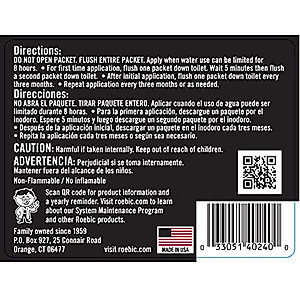 Roebic AOP Air-O-Paks for Aerated Septic Systems, Dissolves in Water to Degrade Grease, Proteins, Soaps and Chemicals, Contains Four 8-Ounce Packets, 8 Ounce