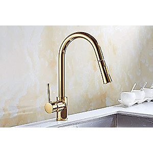 Kitchen Mixer Tap,Kitchen Faucet Sink Faucet Single Handle Pull Out Kitchen Tap Single Hole Rotating Water Mixer Tap,3