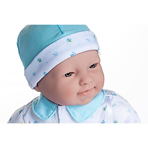 Caucasian 20-inch Large Soft Body Baby Doll | JC Toys - La Baby | Washable |Removable Blue Outfit w/ Hat and Pacifier| For Children 2 Years +