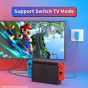 Mviioe Switch Charger for Nintendo Switch Switch AC Adapter 15V 2.6A Switch Charger Cord 5FT 39W Power Supply Compatible with Nintendo Switch/Lite/OLED/Steam Deck/PlayStation Portal