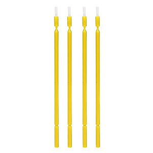 Garosa 100Pcs Interdental Brush 4 Colors Dental Disposable Micro Applicator Brush Sticks Oral Dental Hygiene Tooth Cleaning Tool Disposable Applicators(Yellow)