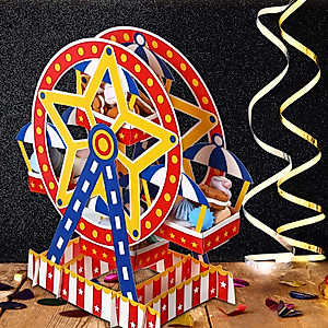 Carnival Ferris Wheel Centerpiece Carnival Theme Party Decorations Carnival Cake Holder Circus Carnival Favor Supplies for Candy Desserts Cake Carnival Ferris Wheel Party Decorations