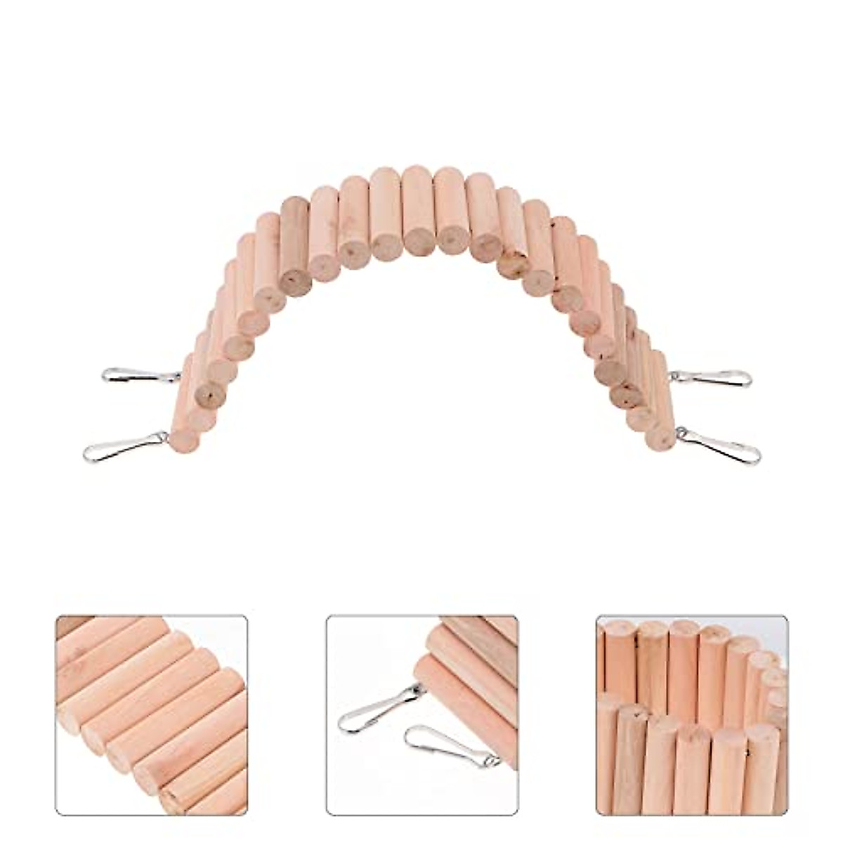 YARNOW Rabbit Toys Rabbit Toys Parrot Toys 2 Pieces Wooden Ladder Bridge Wooden Crawler Shelter Reptiles Hiding Cave Ladder Hamster Wooden Bridge Teething Toy Teething Toys Teething Toys