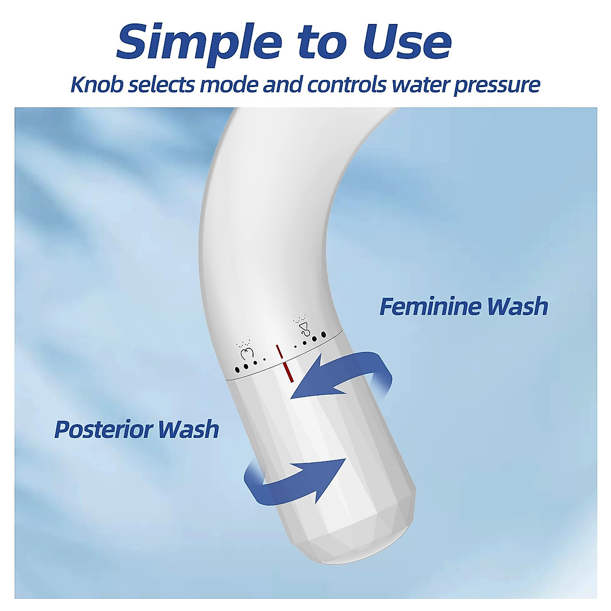 SAMSICHI Bidet Attachment for Toilet, 2 Pack Retractable Cold Water Bidets for Existing Toilets, Bidet Toilet Seat Attachment for Frontal & Rear Wash, Bidet Attachment with Water Pressure Control